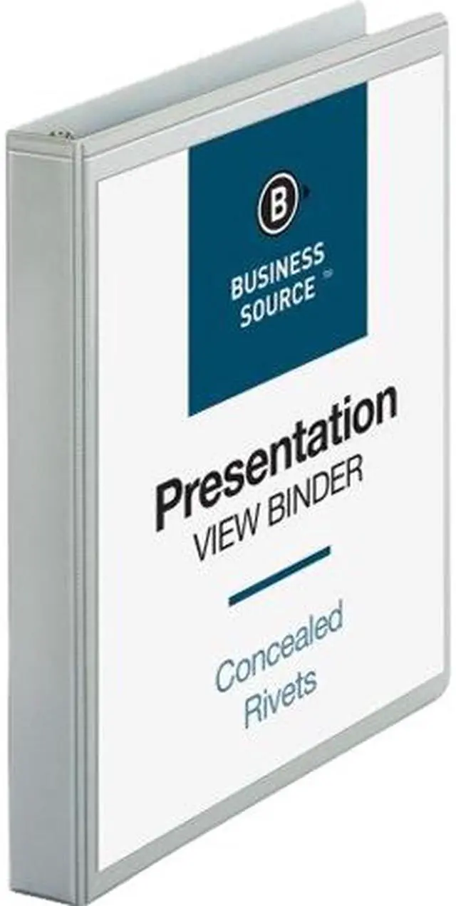 Business Source 09983BD Standard View Round Ring Binders, 350-Sheet ...
