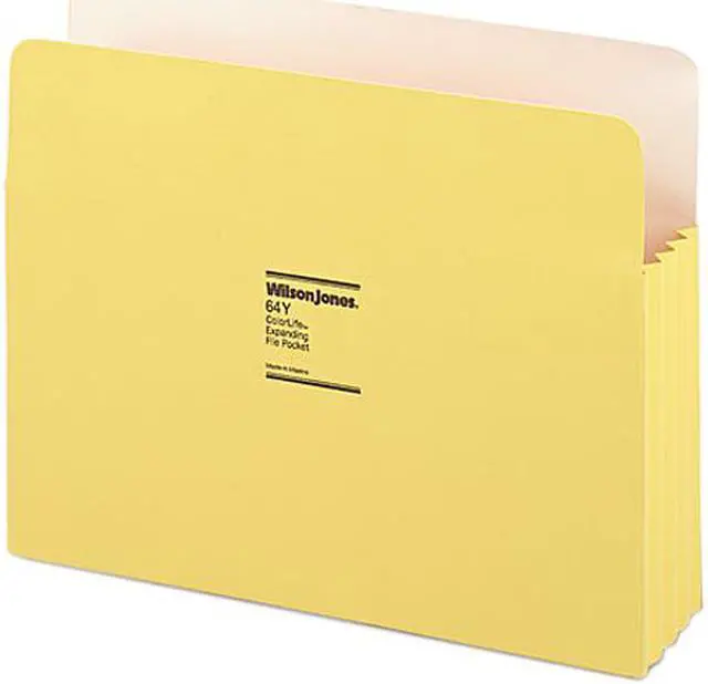 Wilson Jones 64Y ColorLife 3 1/2 Inch Expansion Pocket, Straight Tab ...