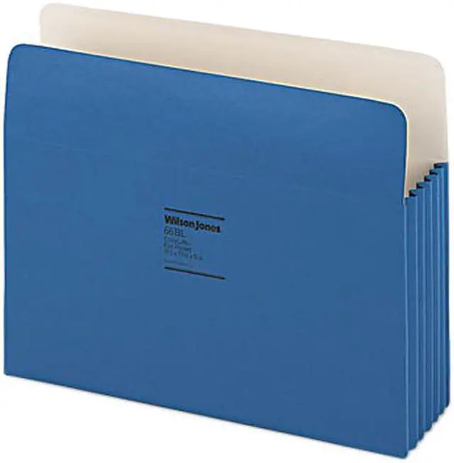 Wilson Jones 66BL ColorLife 5 1/4 Inch Expansion Pocket, Straight Tab ...