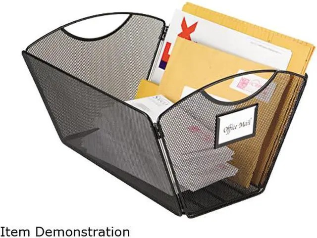 Safco 2163BL Onyx Mesh Desktop Tub File Storage Box, Legal, Black ...
