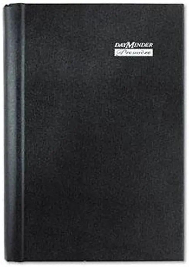 DayMinder Premiere G100H-00 Recycled Daily Appointment Book, Black, 4 7 ...