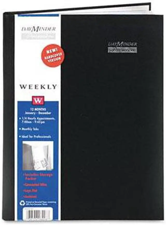 DayMinder Premiere G520H-00 Recycled Weekly Appointment Book, Black, 8 ...