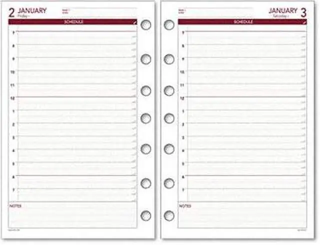 Day Runner 061-125Y Express Recycled Daily Planning Pages, 5-1/2 x 8-1/ ...