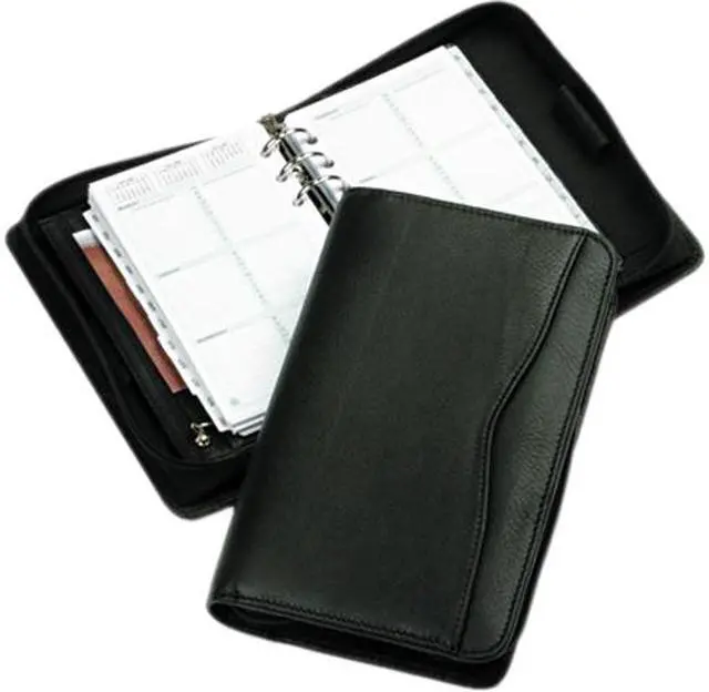 Day-Timer 84151 Verona Leather Zippered Organizer Starter Set, 3-3/4 x ...