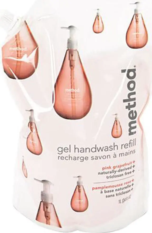 Method 00655 Gel Hand Wash Refill, 34 oz., Pink Grapefruit Scent ...