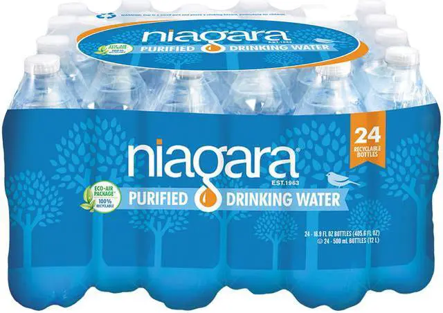 Niagara Bottling NDW05L24PDRPBN84 Purified Drinking Water, 16.9 oz ...