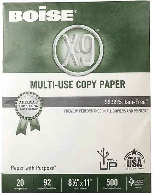 Boise OX-9001 X-9 Multi-Use Copy Paper, White, 8.5" x 11", 20# - Newegg.com