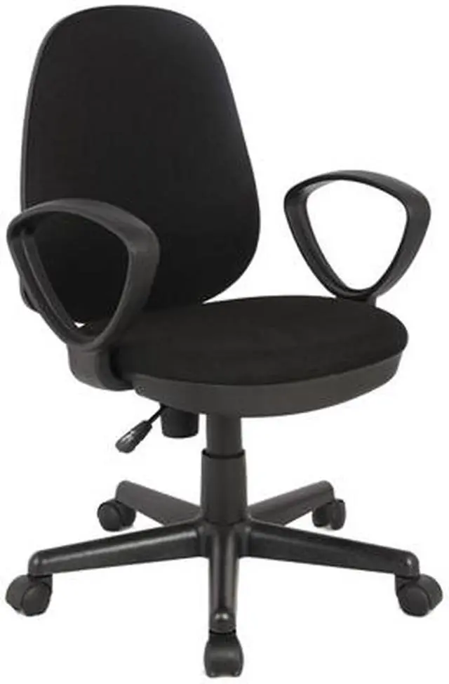 INLAND 05168A Mid-back Fabric Ergonomic Office Chair Black - Newegg.com