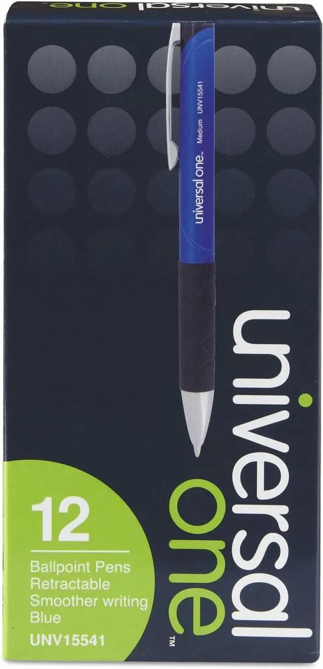 Universal UNV15541 Comfort Grip Retractable Ballpoint Pen, Medium 1mm ...