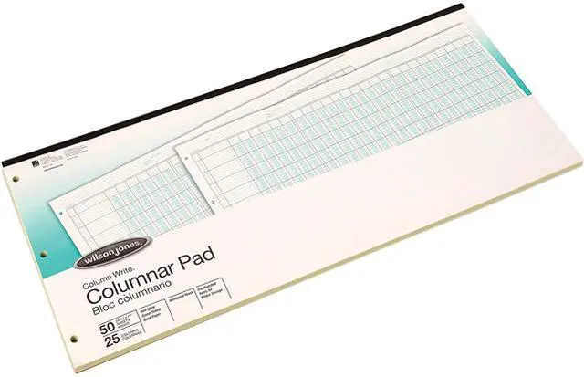 Wilson Jones WG7225A Accounting Pad, 25 Six-Unit Columns, 11" x 24.25 ...