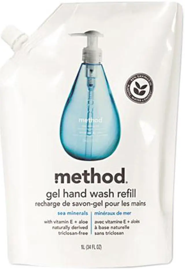 Method 00653 Refill for Gel Handwash, 34 oz. Plastic Pouch, Sea ...