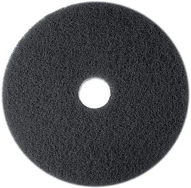 3M 08271 High Productivity Floor Pad 7300, 13", Black, 5 Pads/Carton ...