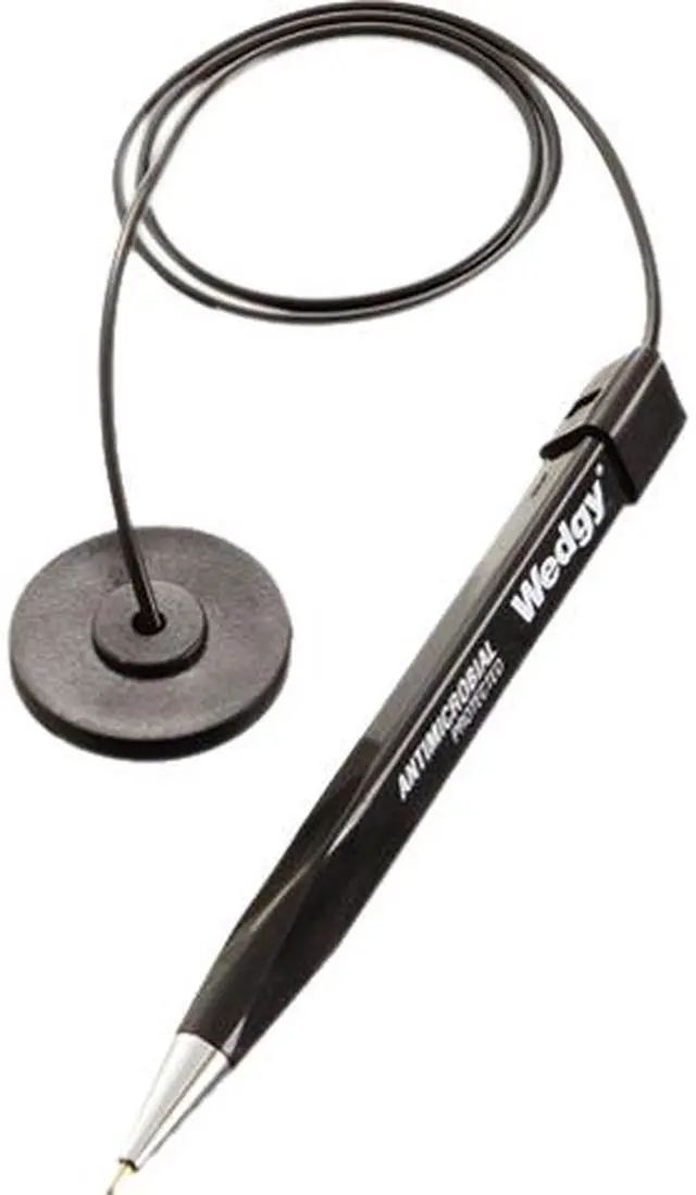 MMF Industries 28408 Wedgy Coil Ballpoint Counter Pen with Round Base ...