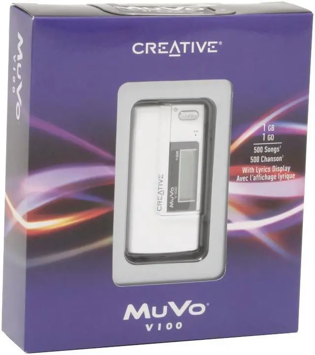 Creative MuVo White 1GB MP3 Player V100 - Newegg.com
