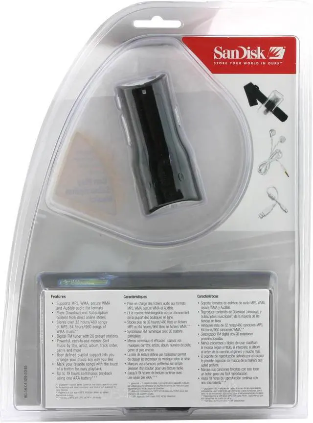 SanDisk Sansa m200 Black&White 2GB MP3 Player Sansa m250 - Newegg.com