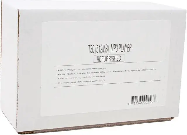 Refurbished: iRiver T30 Black/Silver 512MB MP3 Player T30512MB - Newegg.com