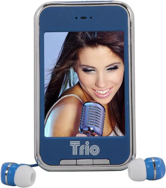 Mach Speed 2.8" Blue 4GB Media Player Trio Touch 4 - Newegg.com