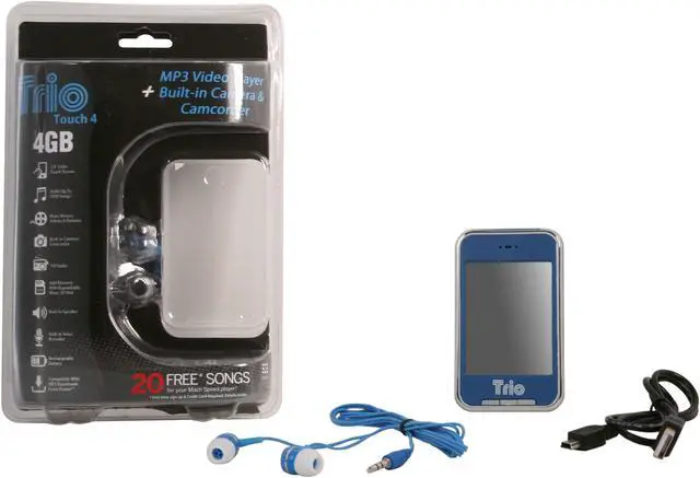 Open Box: Mach Speed 2.8" Blue 4GB Media Player Trio Touch 4 - Newegg.com