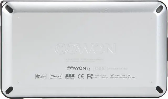 COWON A3 4" Silver 80GB MP3 / MP4 Player - Newegg.com