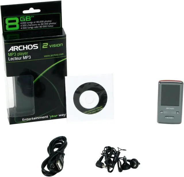 Archos 2 Vision - 8GB MP3/MP4 Player (501442) - RED - Newegg.com
