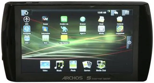 Archos 5 Internet Tablet - 500GB w/ Wi-Fi (501333) - BLACK - Newegg.com