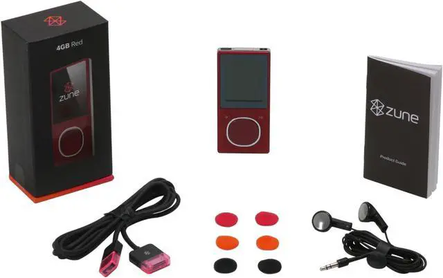 Microsoft Zune 1.8" Red 4GB MP3 / MP4 Player - Newegg.com