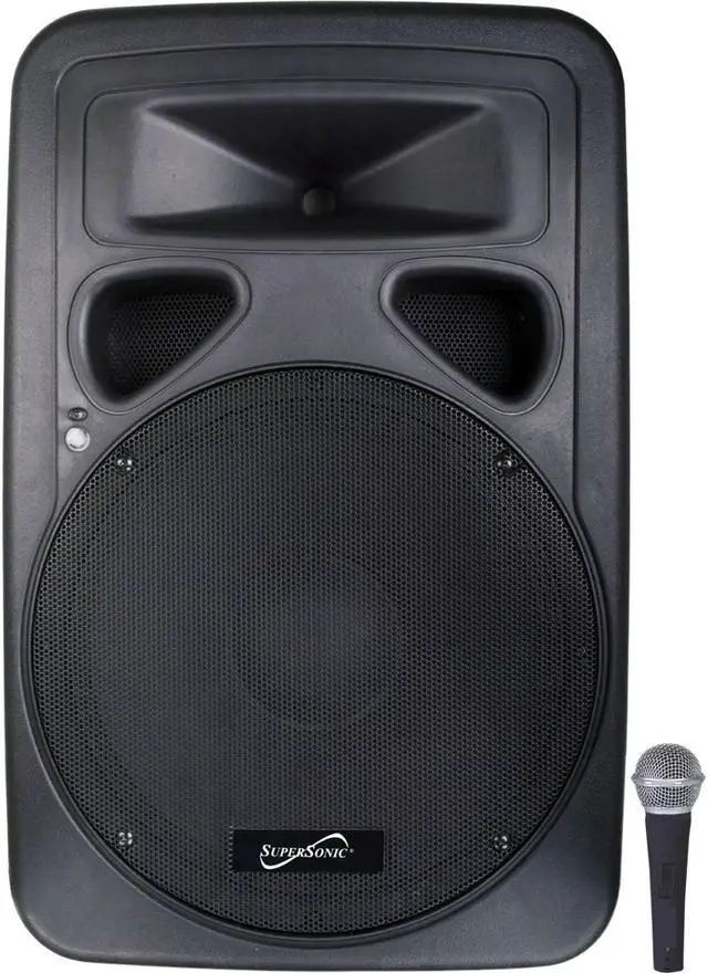 SUPERSONIC SC-315DJB High Quality Clear 15-Inch DJ Bluetooth Speaker ...