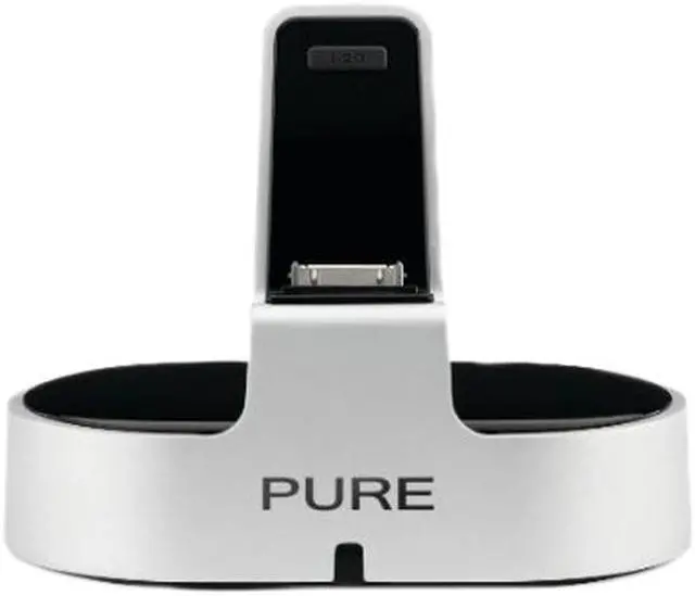 Pure i-20 Hi-Fi Quality Dock for iPod/iPhone, Silver/ Black VL-61431 ...