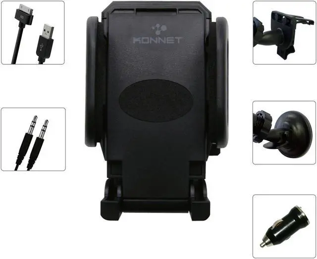 Konnet Auto Essential Kit Black - Six-in-One Pack for iPhone 4S, 4, 3Gs ...