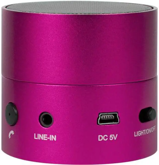 i.Sound ISOUND-5317 Pink Fire Waves Rechargeable Bluetooth Color Changing Speaker with ...