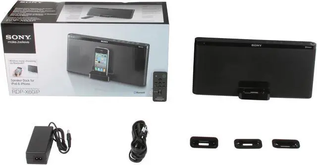 Sony RDP-X60iP Bluetooth Speaker Dock Compatible w/ most iPods, iPhones ...