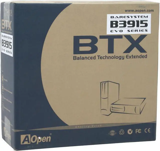 AOpen B3915 Intel Socket T(LGA775) Intel 915G uBTX Barebone - Newegg.com