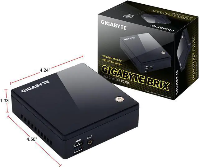 Refurbished: GIGABYTE BRIX GB-BXCE-3205-BXUS Mini / Booksize Barebone ...