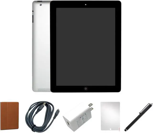Refurbished: Refurbished Apple iPad (4th Gen, 2012) Bundle, 16GB Black ...
