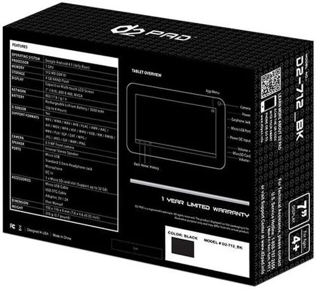 D2pad D2-712_BK 7.0" Tablet - Newegg.com