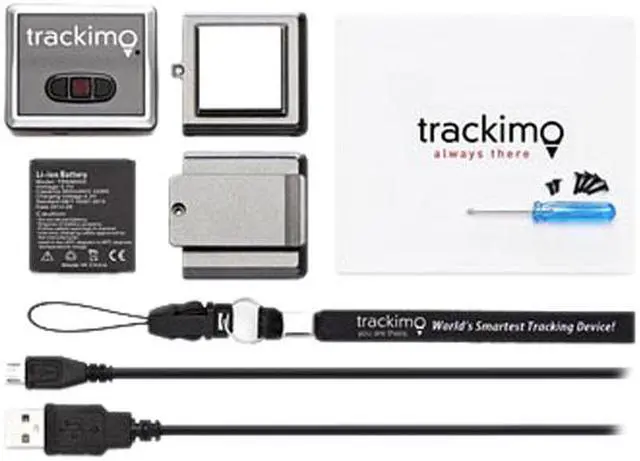 Trackimo GPS Vehicle Tracker - 1 Year GSM Service and 12 Volt Hardwire Kit - Newegg.com