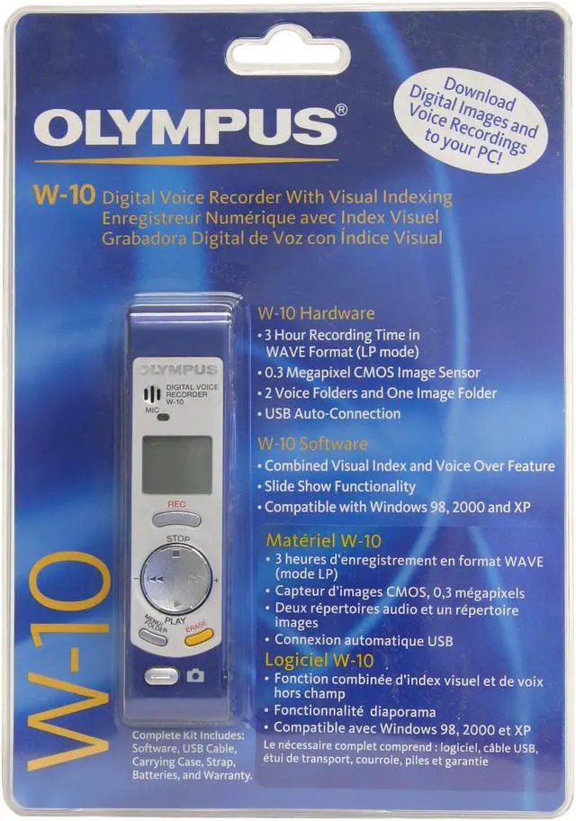 OLYMPUS W-10 Digital Voice Recorder with built-in Digital Camera ...