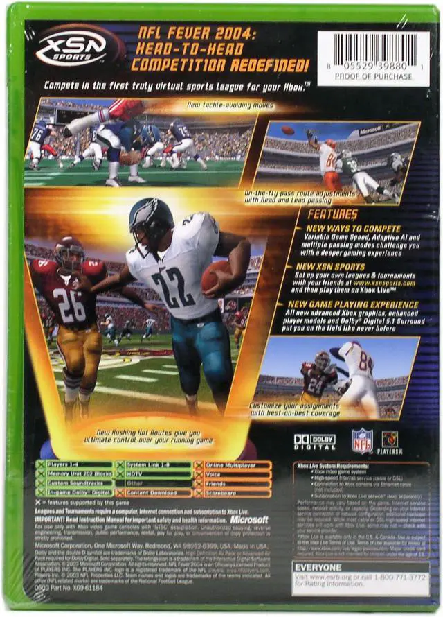 NFL Fever 2004 XBOX game Microsoft - Newegg.com