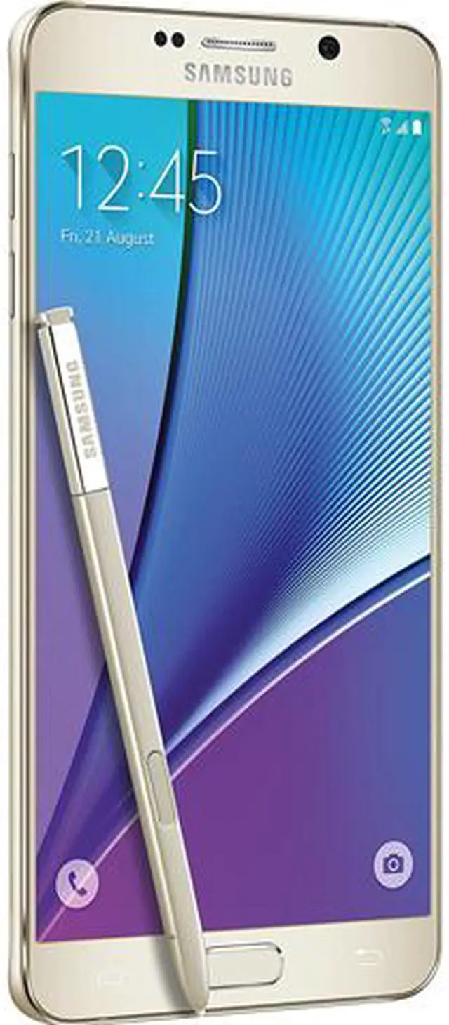 Refurbished: Samsung Galaxy Note 5 4G LTE Cell Phone 5.7" Gold 4GB RAM ...
