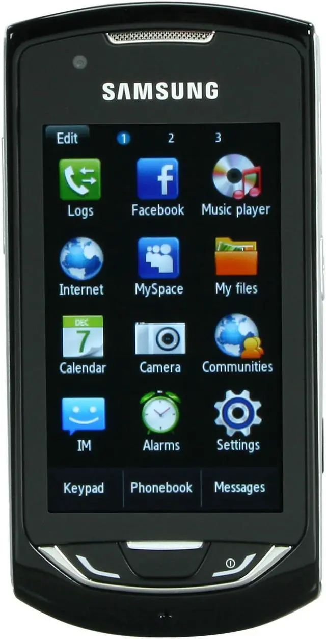 Samsung Monte Black Unlocked GSM Touch Screen Phone with 3.15MP Camera ...