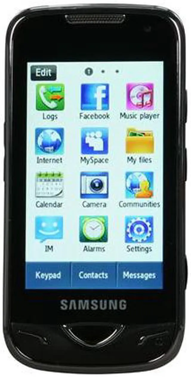 Samsung B7722 Unlocked GSM Smart Phone with Dual SIM 3.2" Black ...