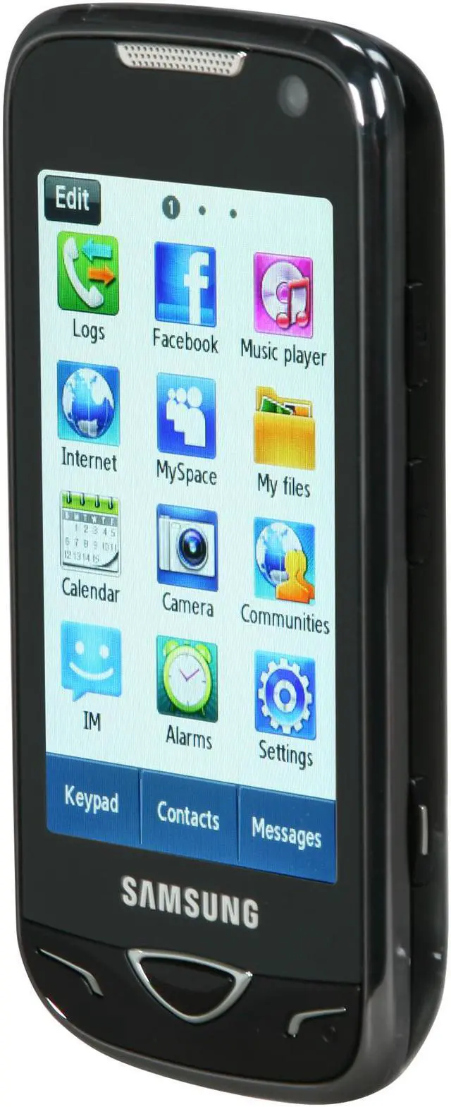 Samsung B7722 Unlocked GSM Smart Phone with Dual SIM 3.2" Black ...