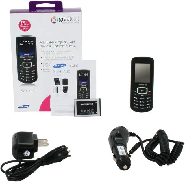 Samsung Stunt Black CDMA Bar Phone w/ Bluetooth, Speakerphone (SCH-R100 ...