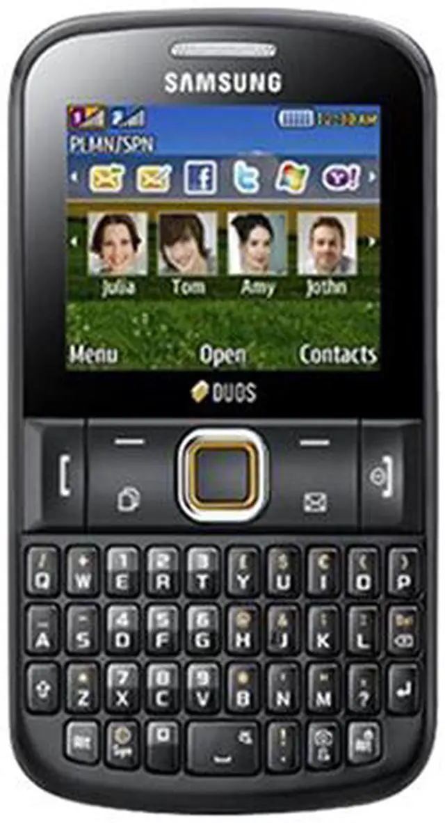Samsung Ch@t 222 E2222 Unlocked GSM Dual SIM Cell Phone 2.2" Black ...