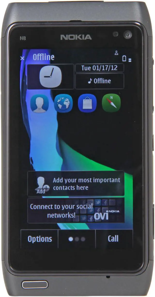 Nokia N8-00 Gray 3G Unlocked GSM Smart Phone w/ 12MP Camera / 3.5 ...