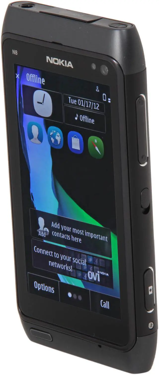 Nokia N8-00 Gray 3G Unlocked GSM Smart Phone w/ 12MP Camera / 3.5 ...