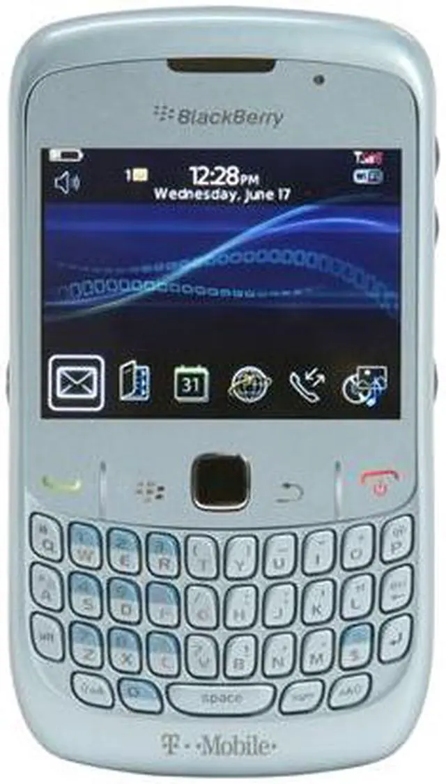 BlackBerry Curve Frost Blue Unlocked GSM Bar Phone w/ Qwerty Keyboard ...