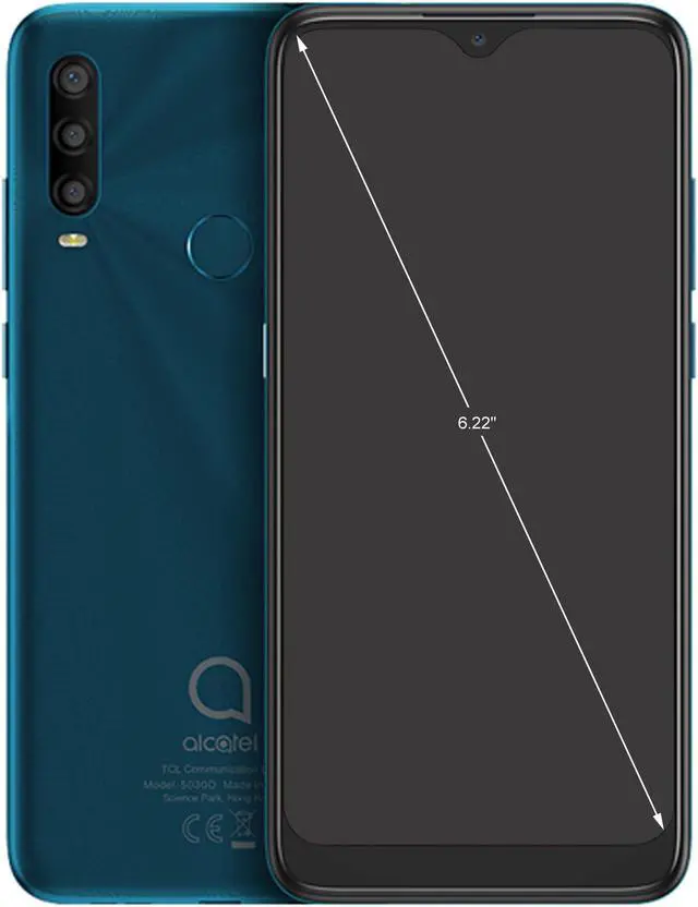 Alcatel 1SE 4G LTE Unlocked Cell Phone 6.22" Light Blue 32GB 2GB RAM ...