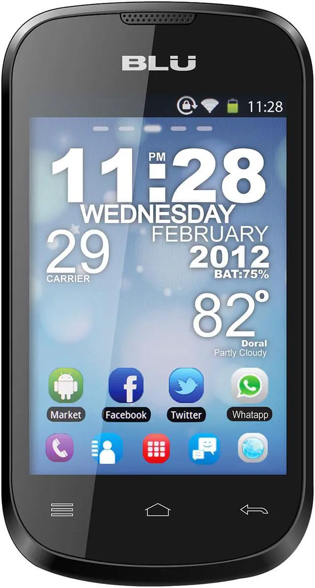 BLU Dash 3.5 Black 3G Unlocked Dual SIM Phone w/ 1GHz Processor ...
