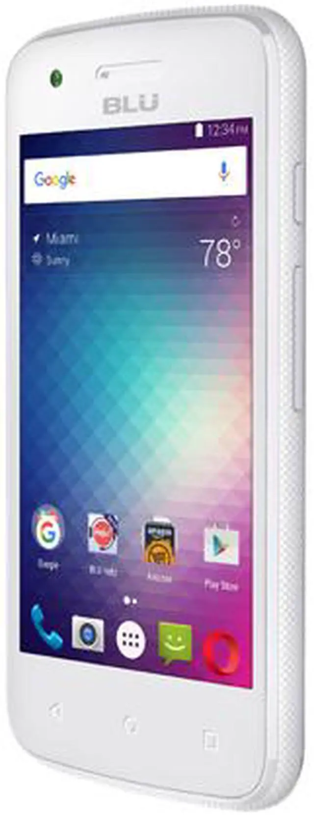 Blu Dash L2 D250U 3G GSM Quad-Core Android v6.0 Phone 4.0" White 512MB RAM - Newegg.com